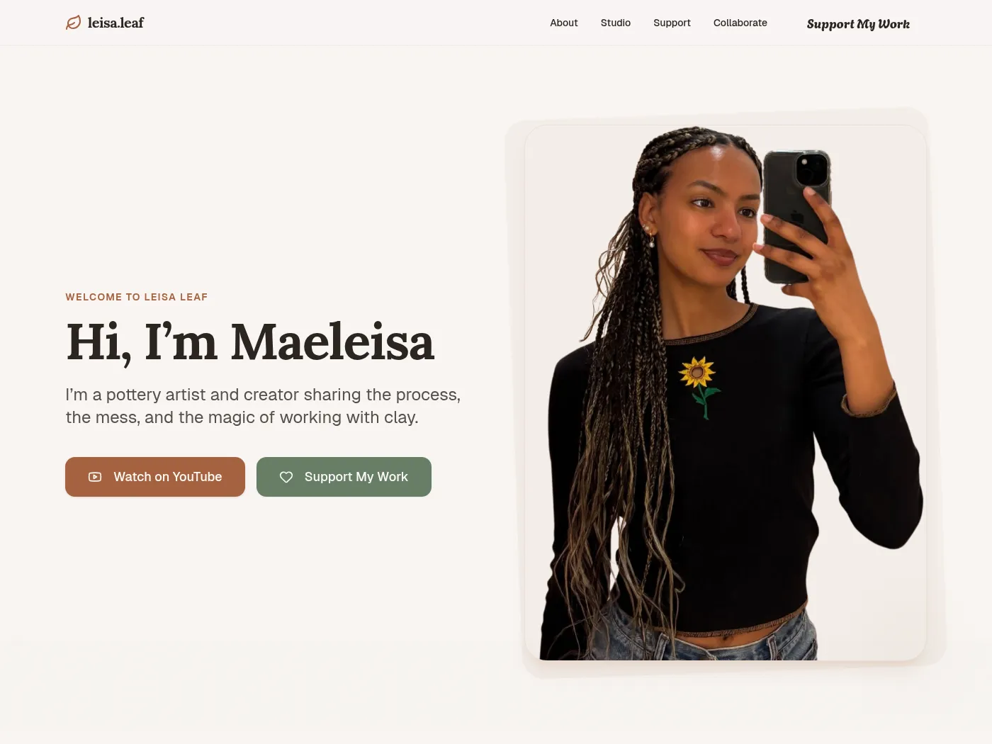 LeisaLeaf Pottery Creator Site