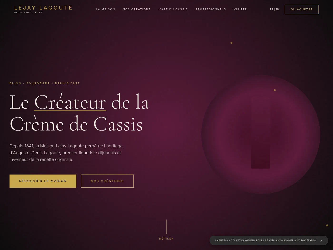 Maison Lejay Prestige Page