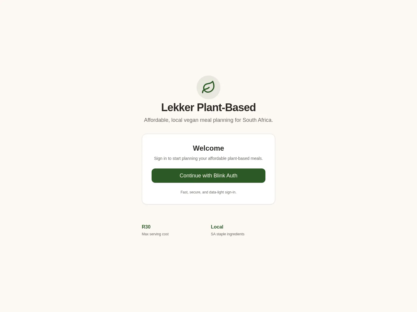 Lekker Plant-Based Meals