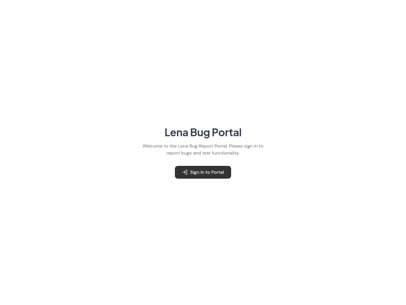 Lena Bug Report Portal