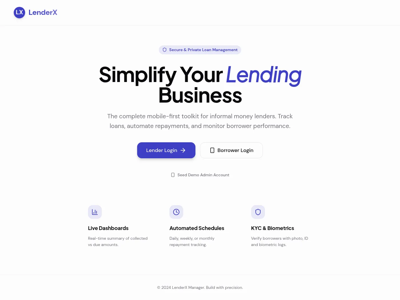 LenderX Loan Manager