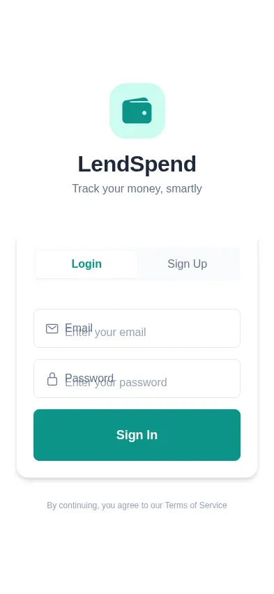 LendSpend Tracker