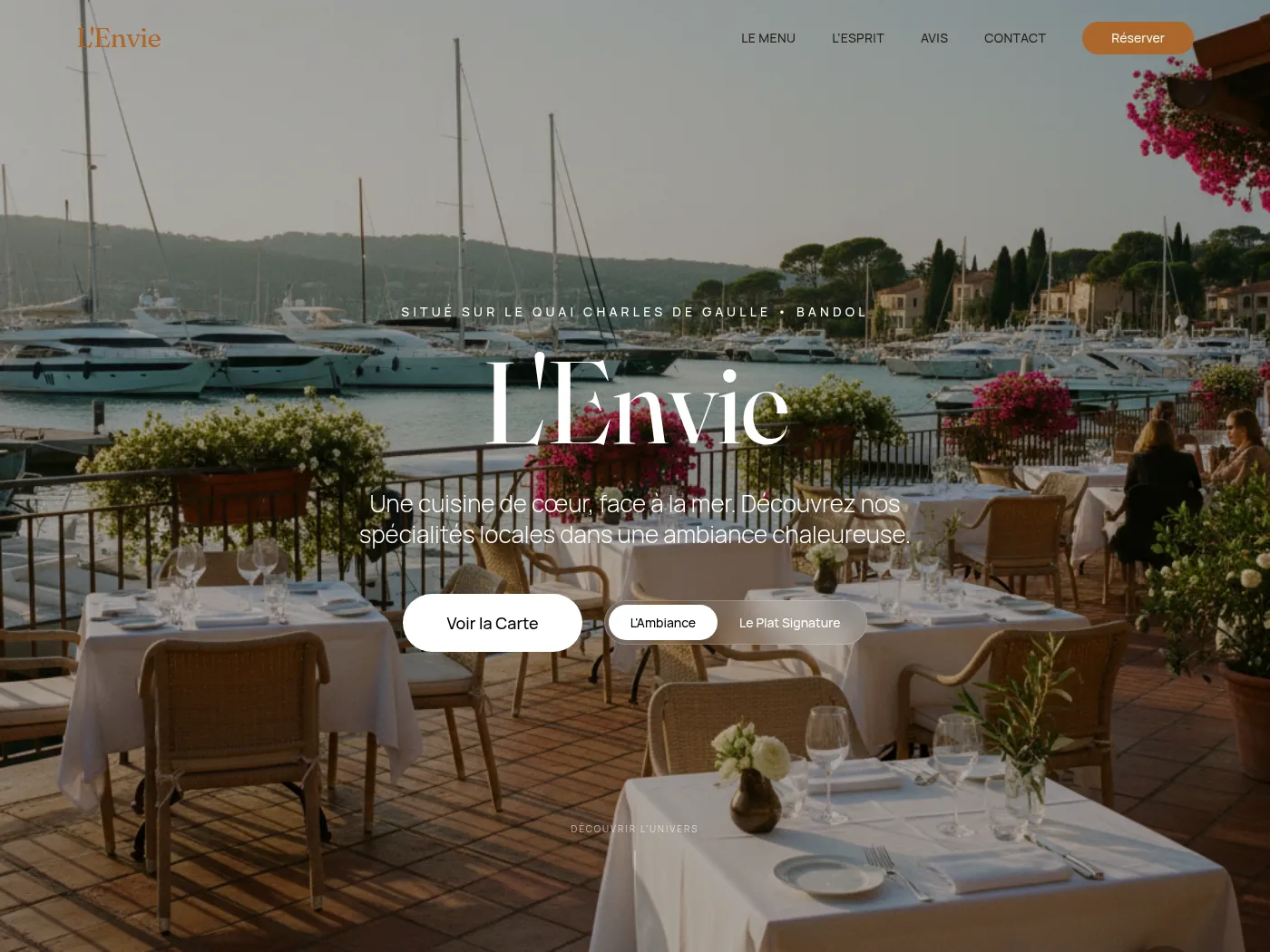 L'Envie Restaurant Web