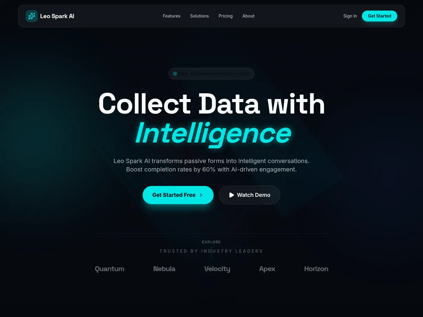 Leo Spark AI Landing