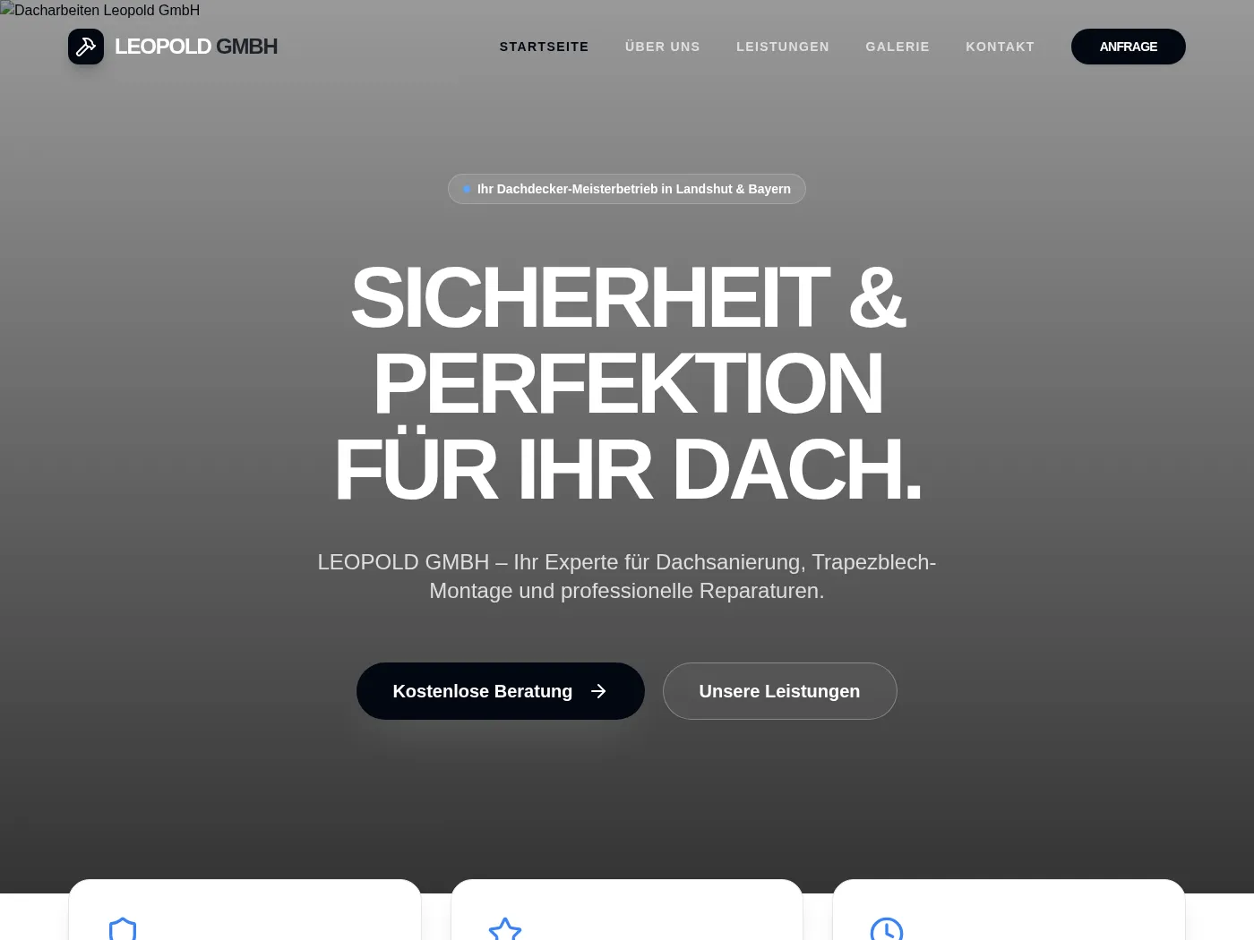 Leopold Roofing Website