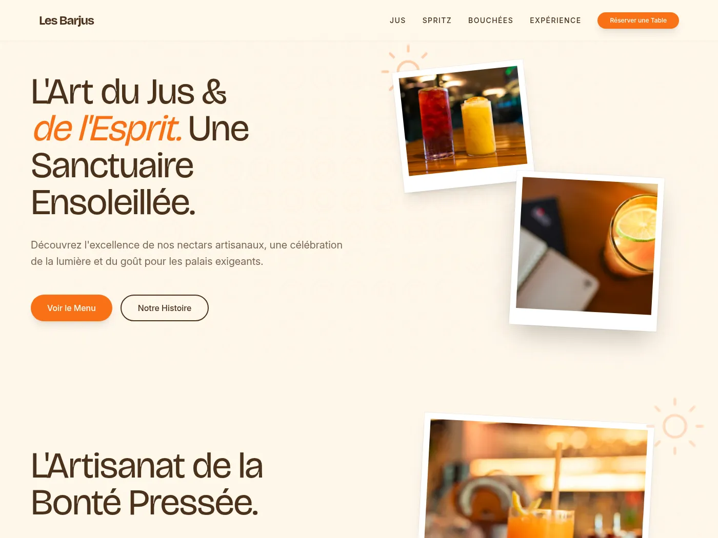Les Barjus Landing Redesign