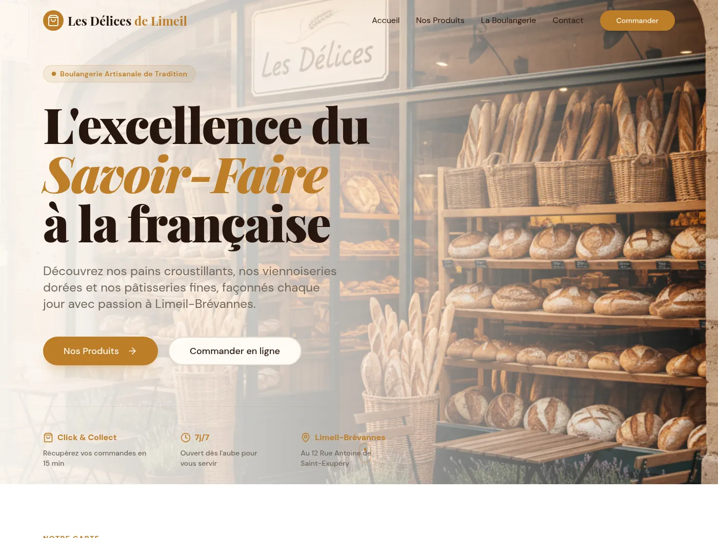 Les Délices Bakery Site