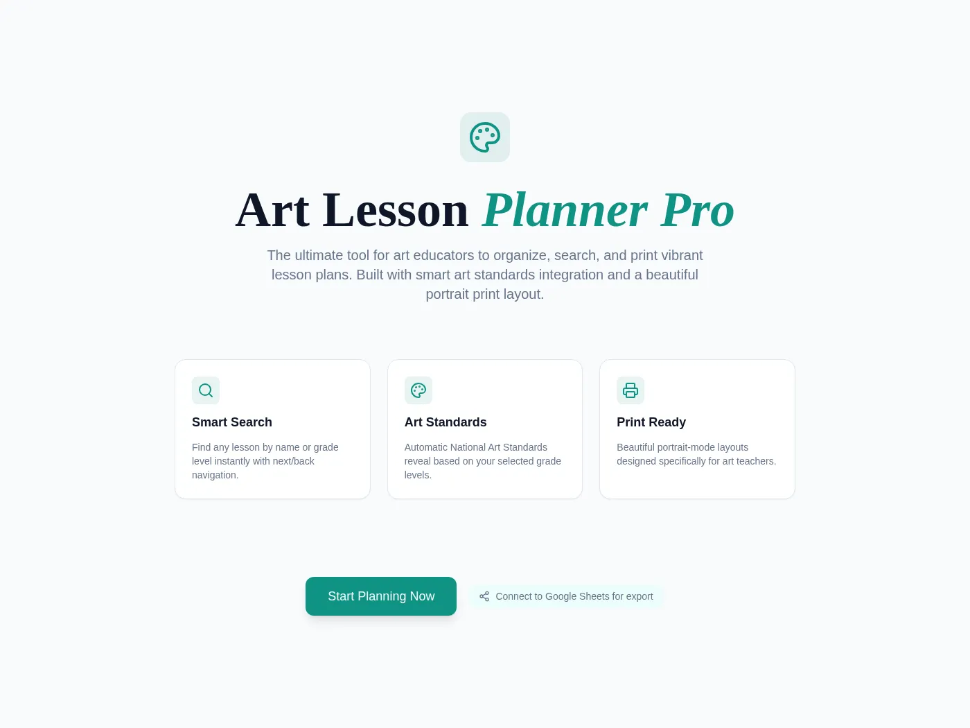 Art Lesson Planner Pro