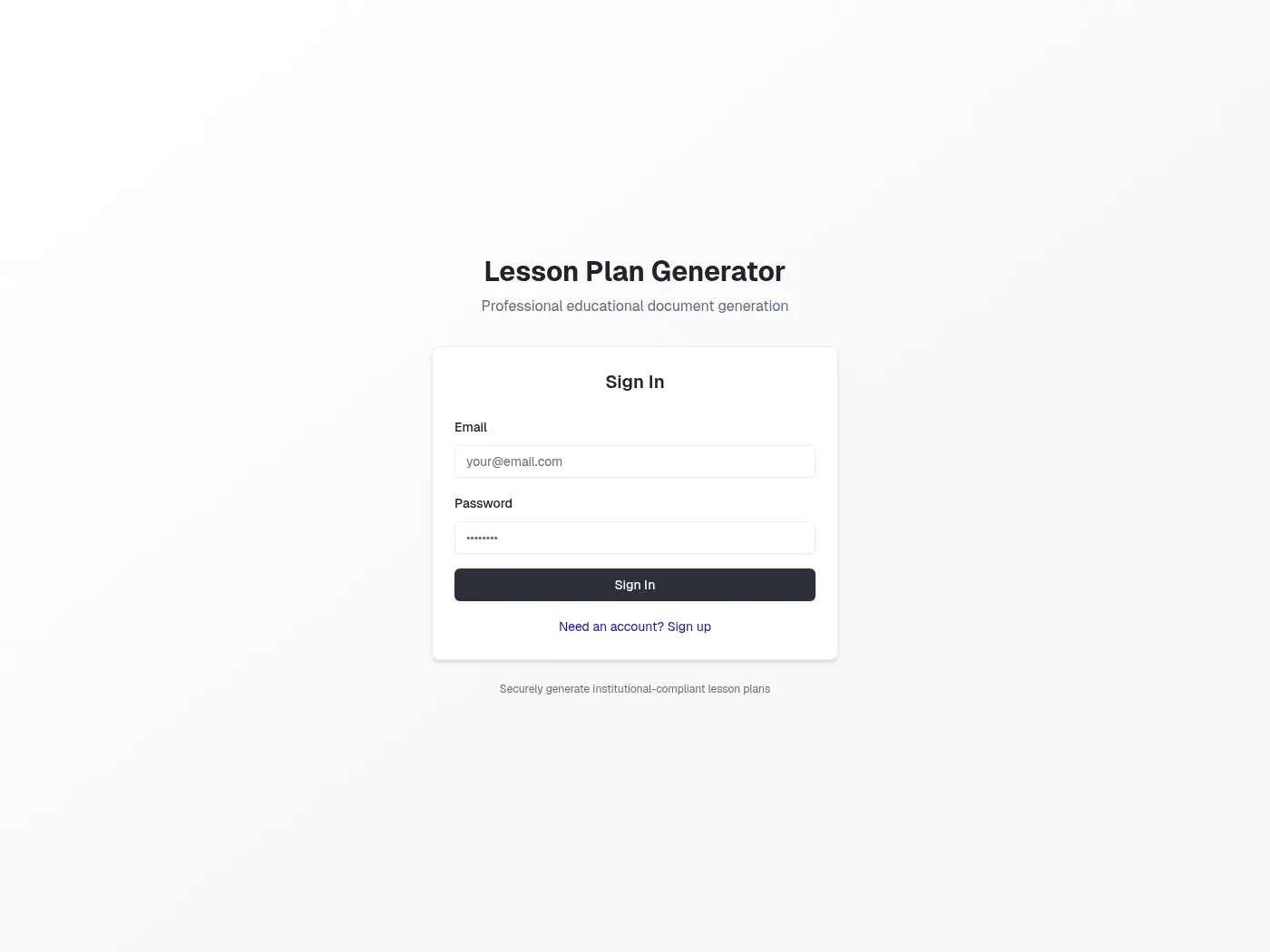 LessonPlan Generator Pro