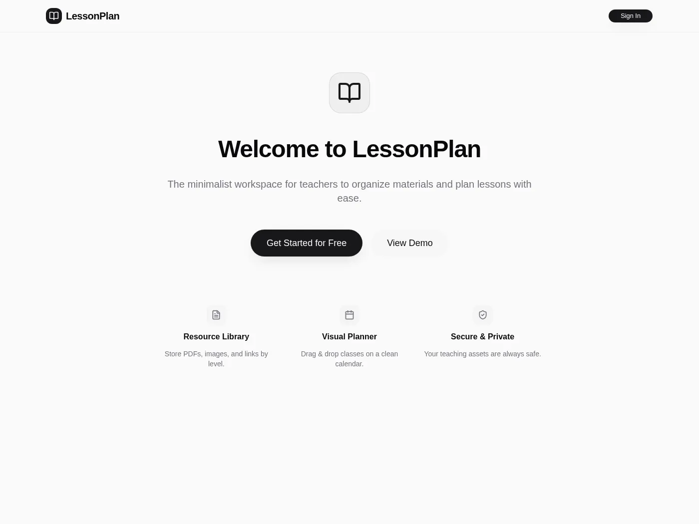 LessonPlan Organizer