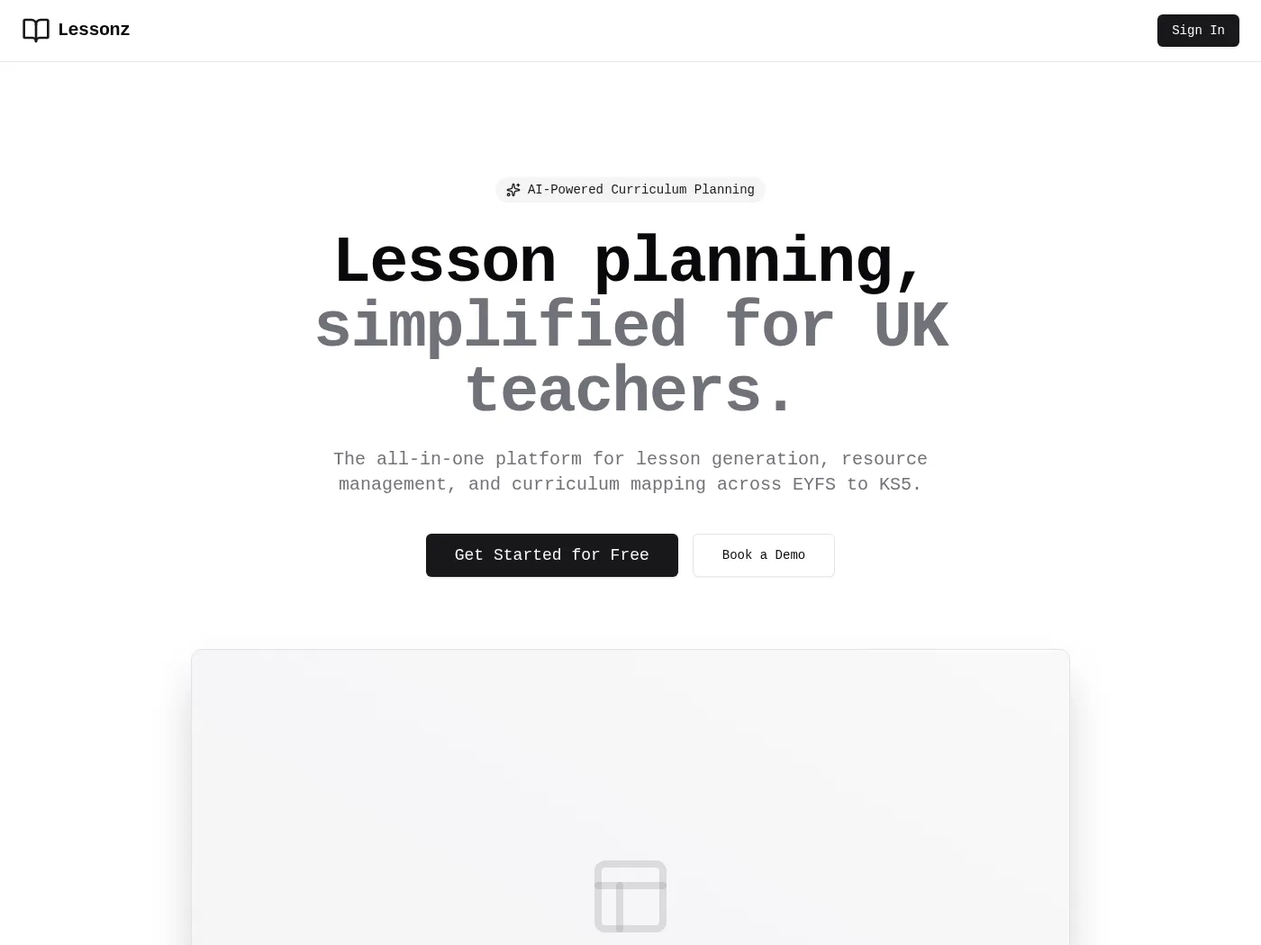 Lessonz Curriculum Planner