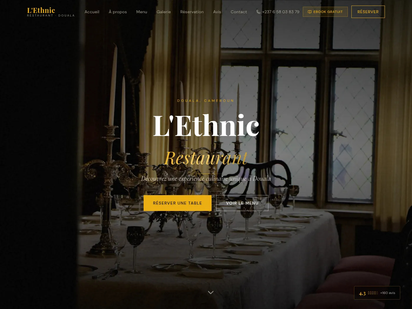 L'Ethnic Restaurant Web