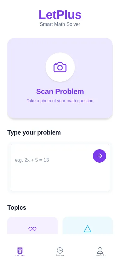 LetPlus Math Solver