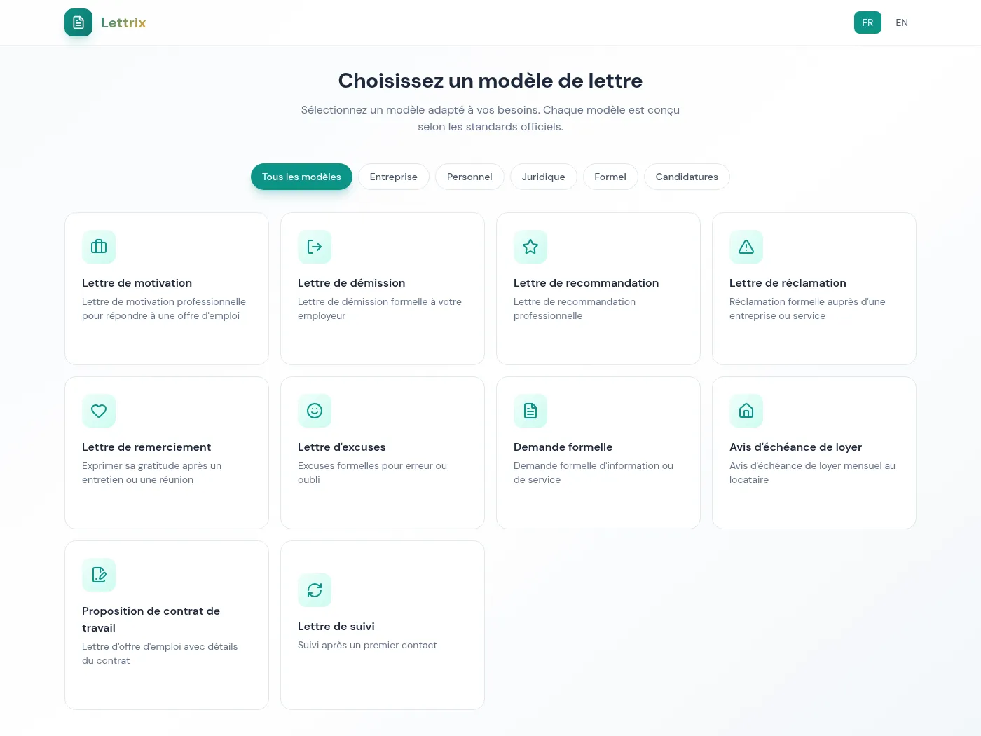 Lettrix Web Platform