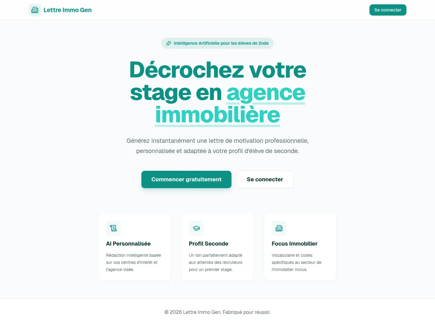 Lettre Agent Immo Générateur