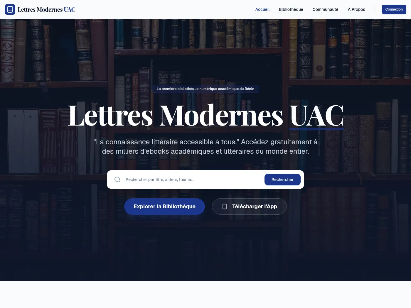 Lettres Modernes UAC Library