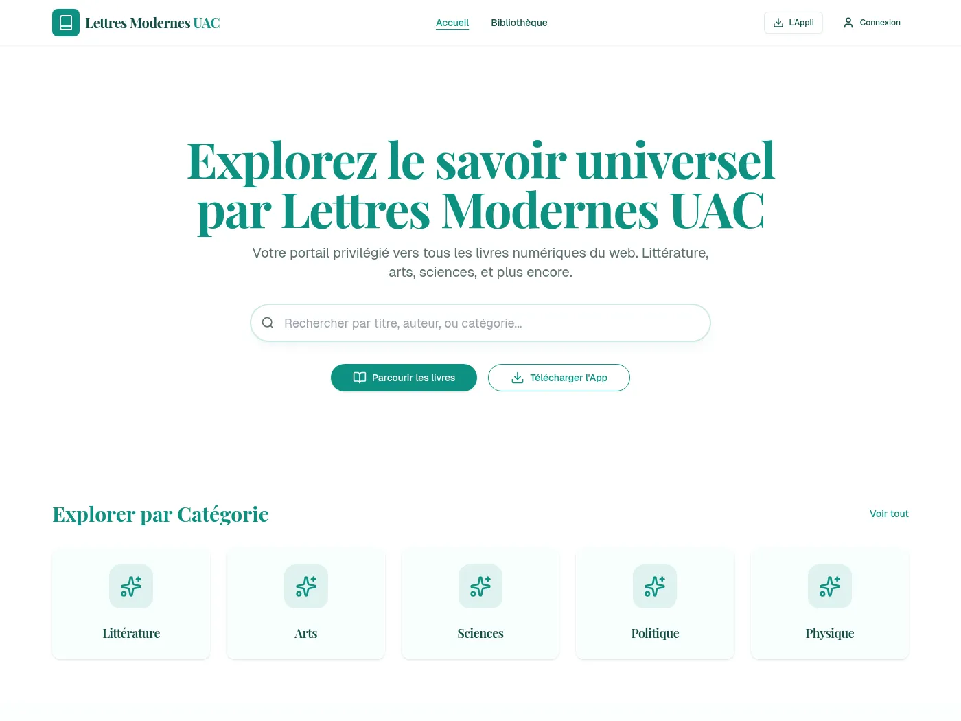 Lettres Modernes UAC Portal
