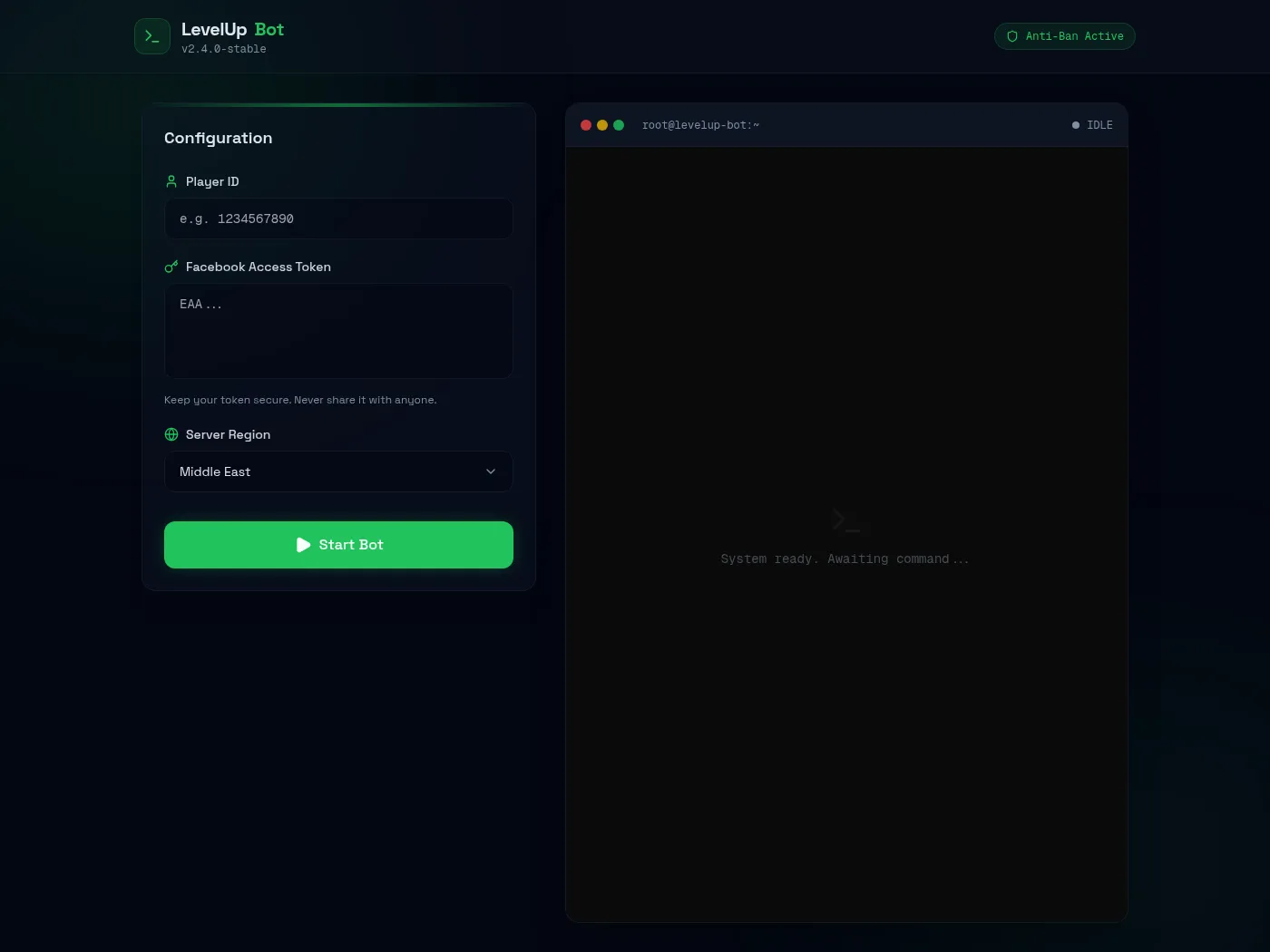 LevelUp Bot Dashboard