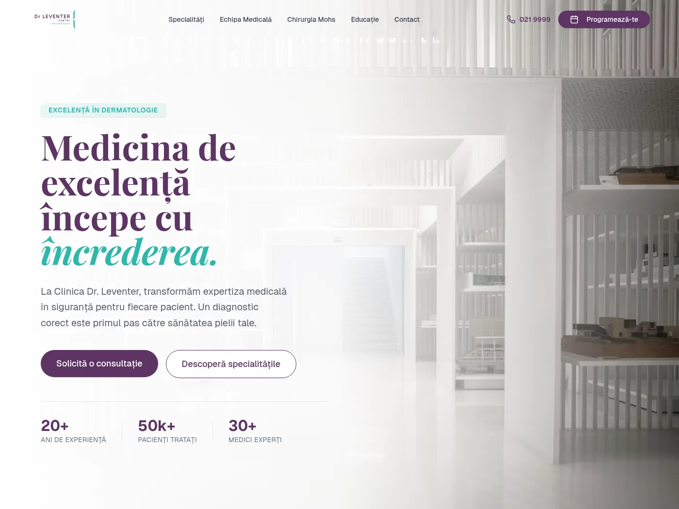 Leventer Derm Excellence Homepage
