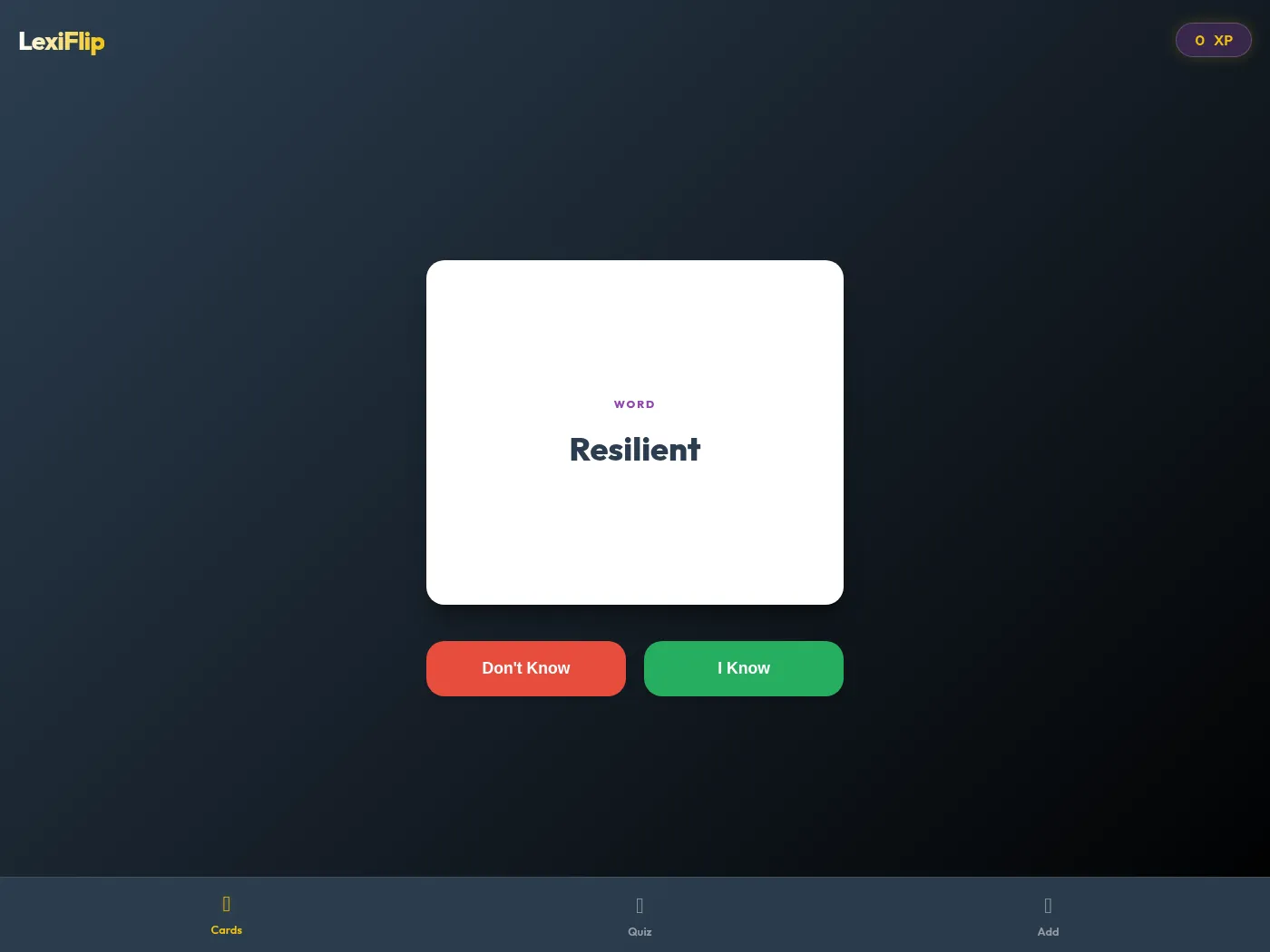 LexiFlip Web App