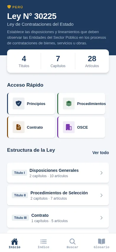 Ley 30225 App