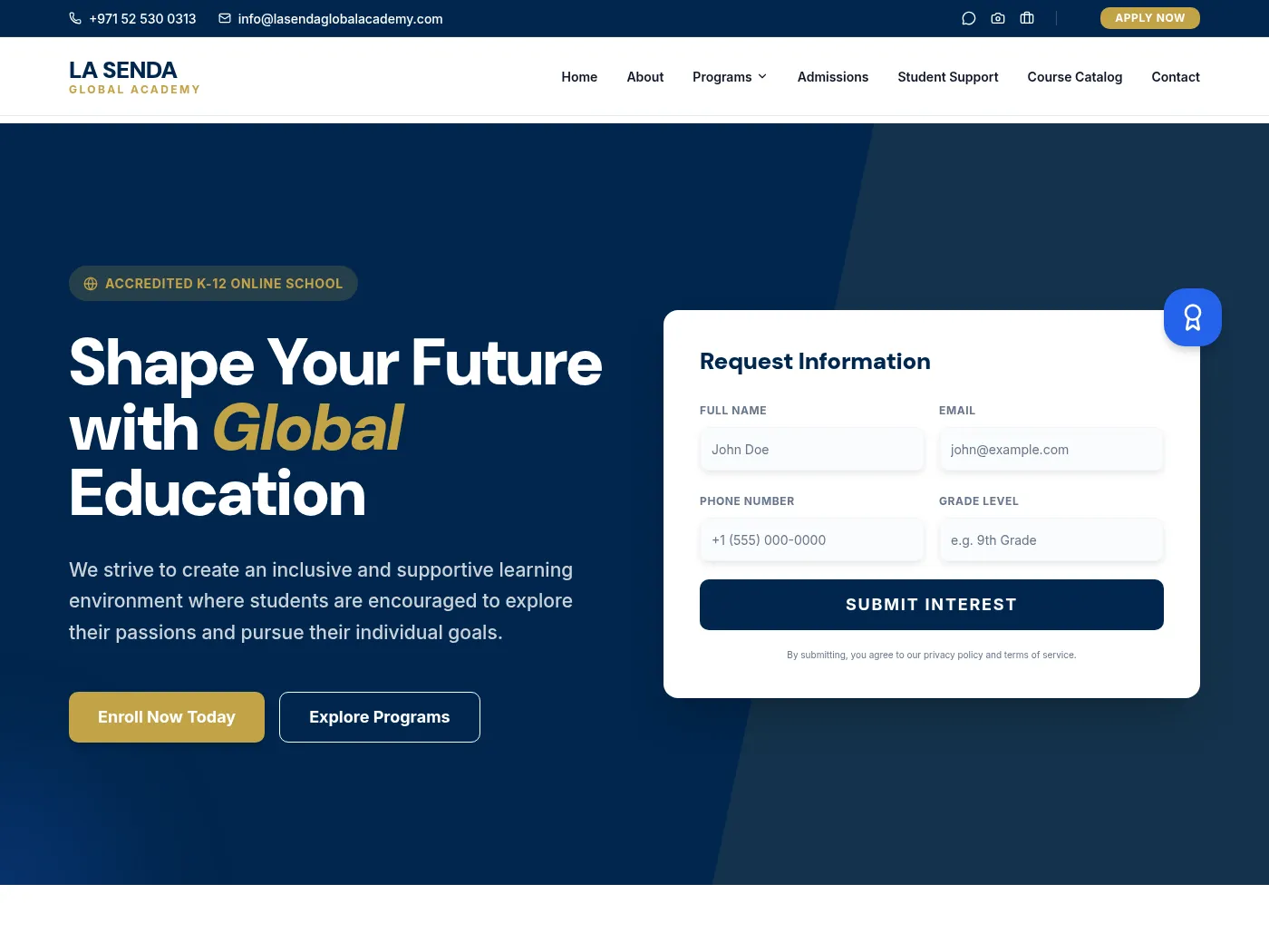 LGA Edu Enrollment Site