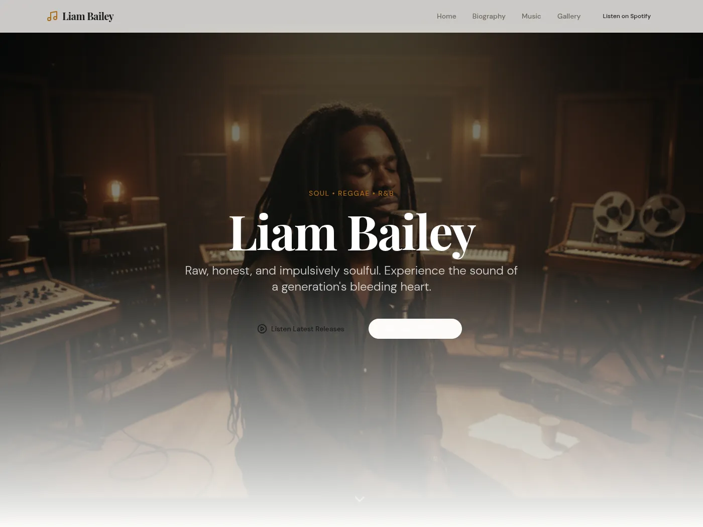 Liam Bailey Intro Site