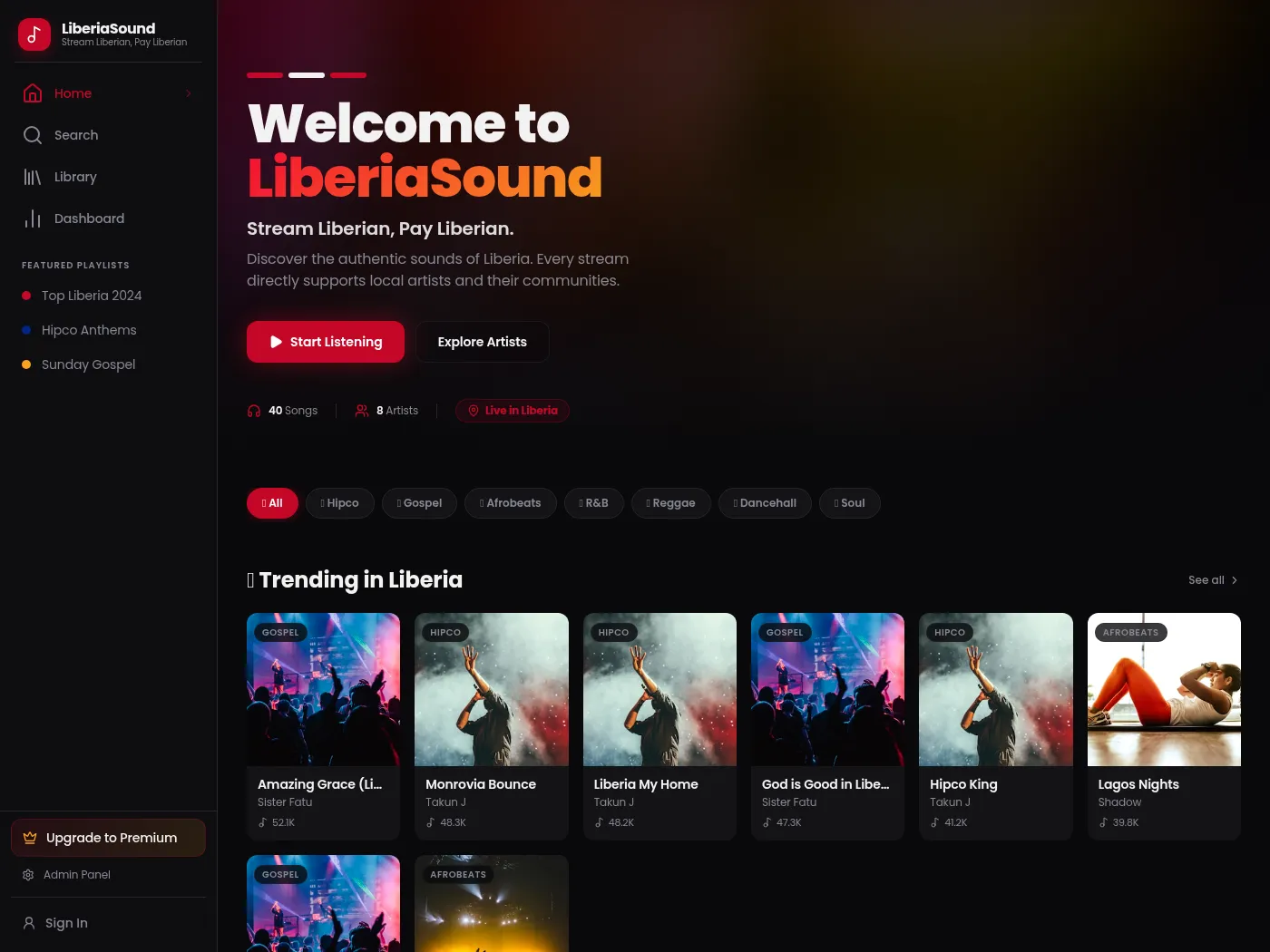 LiberiaSound Music Platform