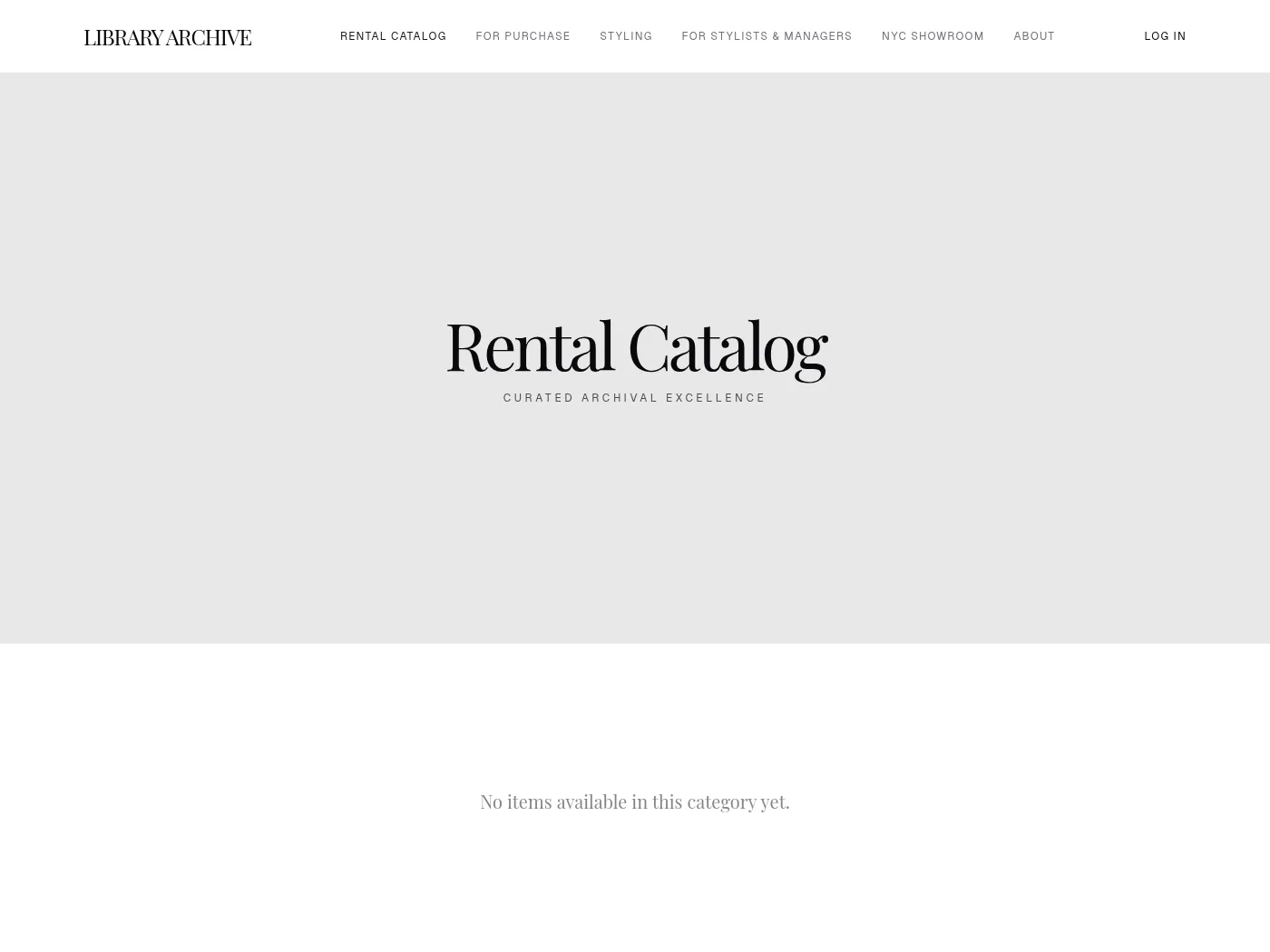 Library Archive Rentals