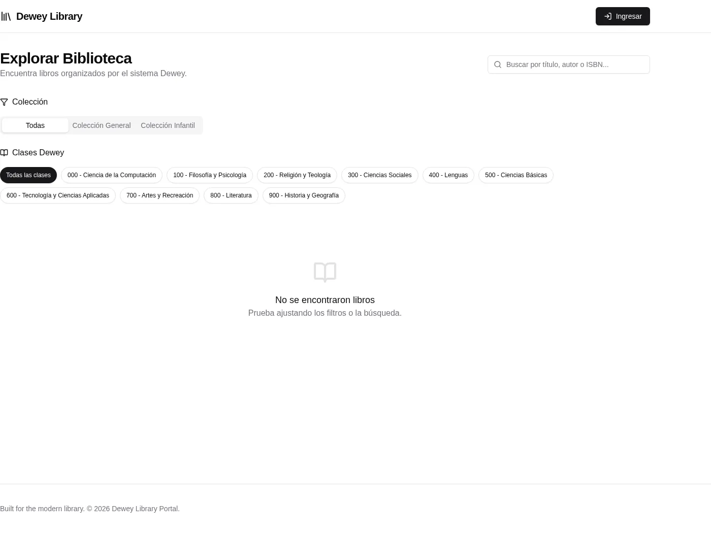 Dewey Library Portal