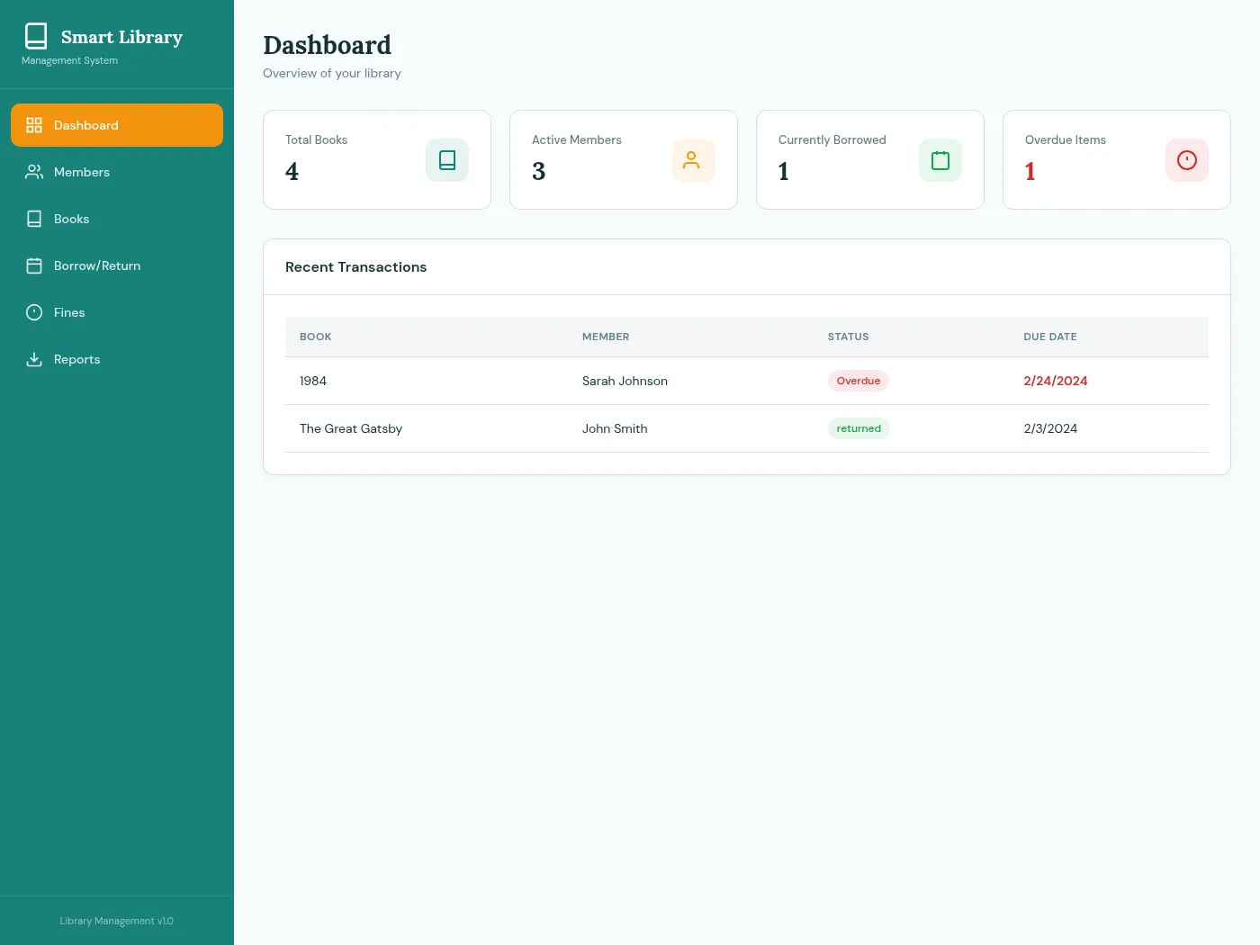 Smart Library Manager