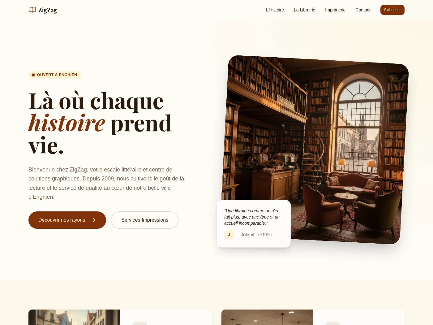 Librairie Showcase Site