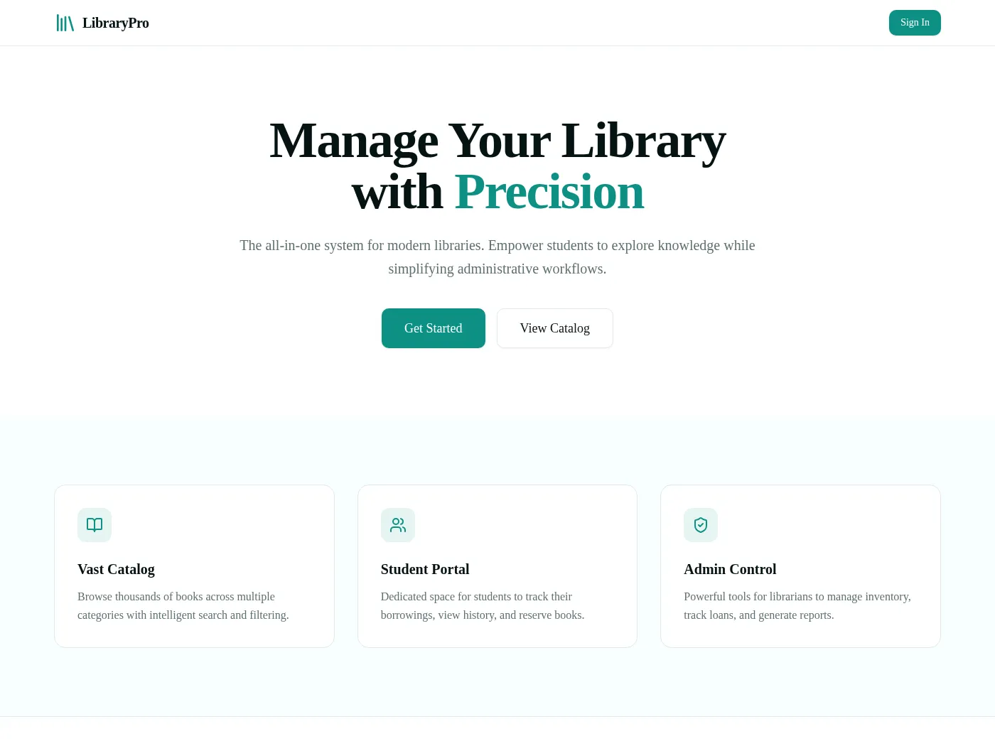 LibraryPro System
