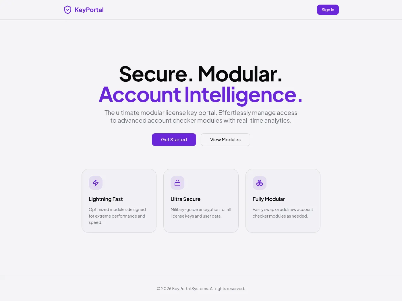 License Key Web Portal