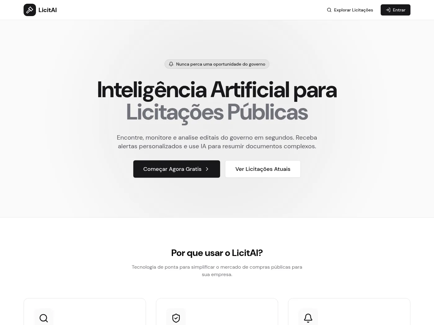 LicitAI - Licitações Fáceis