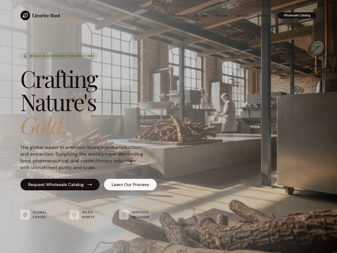 Licorice Root Factory Page