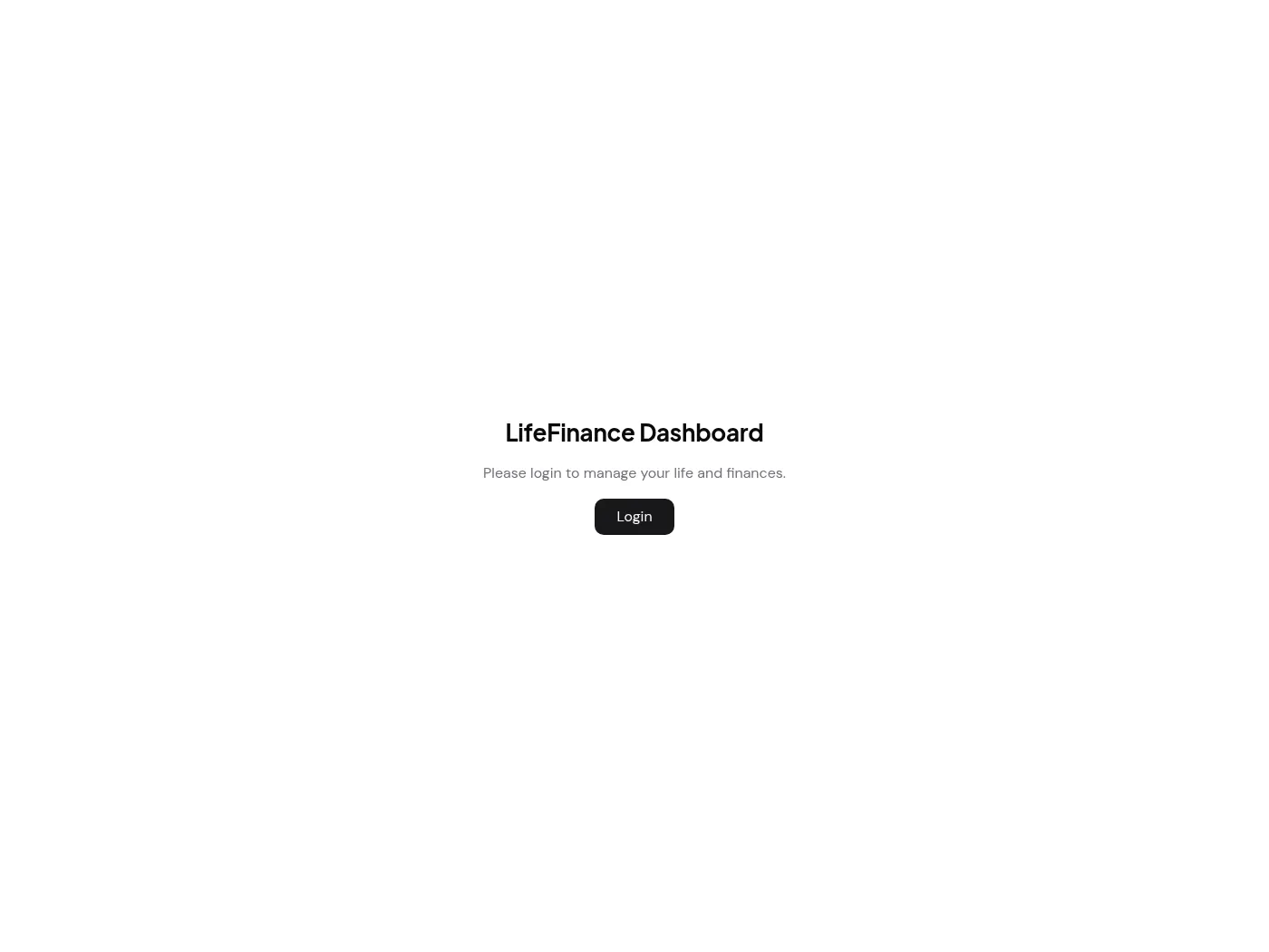 LifeFinance Dashboard