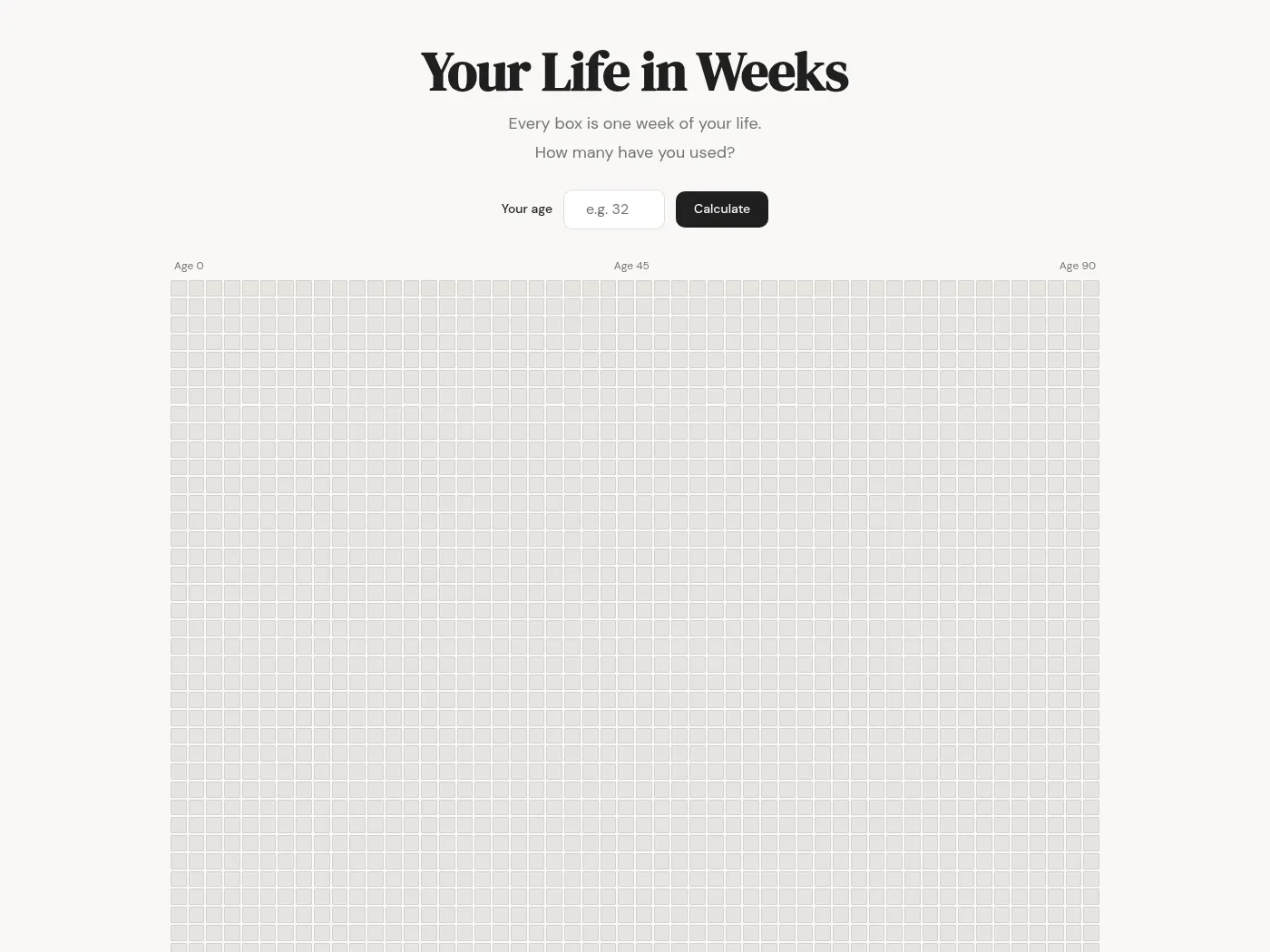 Life Calendar Web App