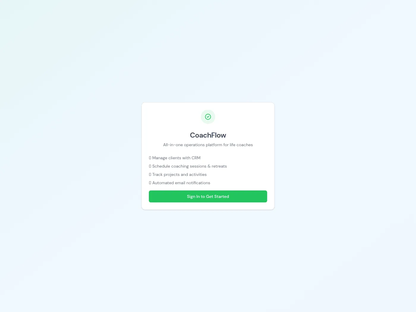 Life Coach Operations & CRM Platform