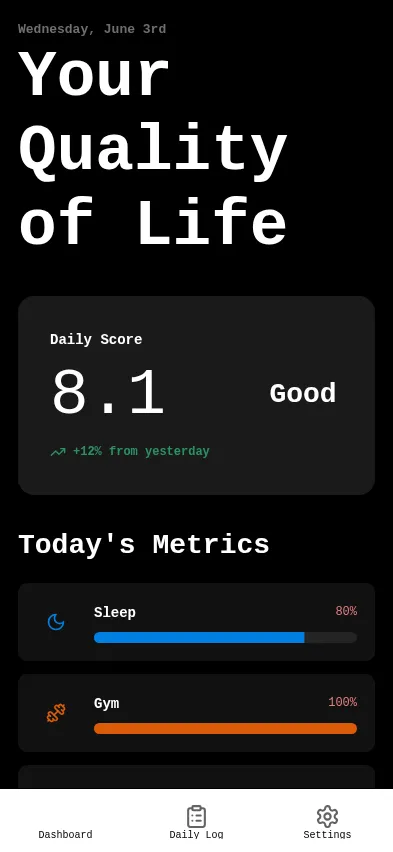 Life Quality Tracker