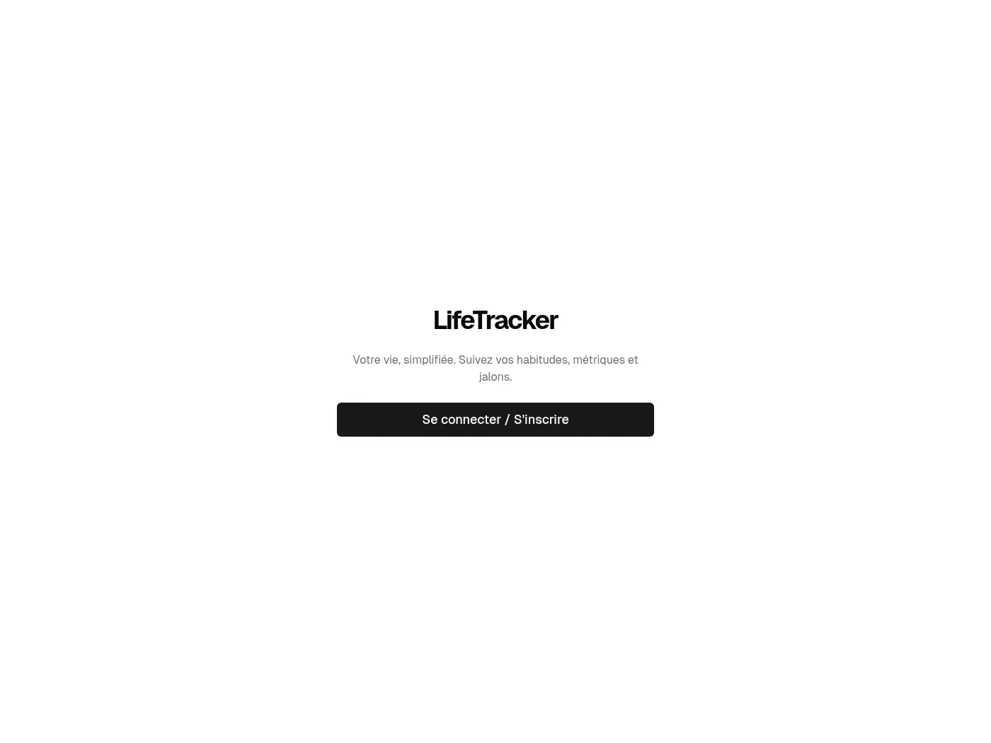 Life Tracker App