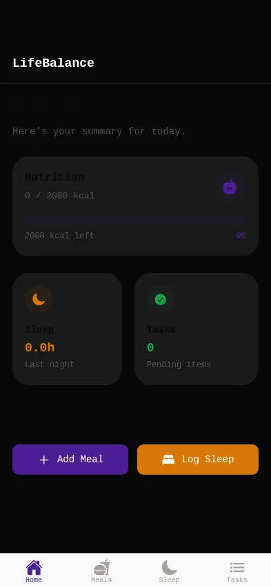 LifeBalance Tracker