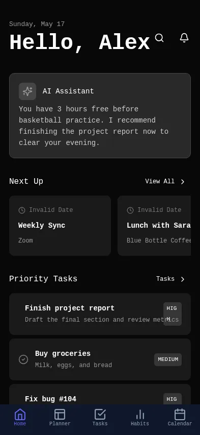 LifeHub AI Organizer