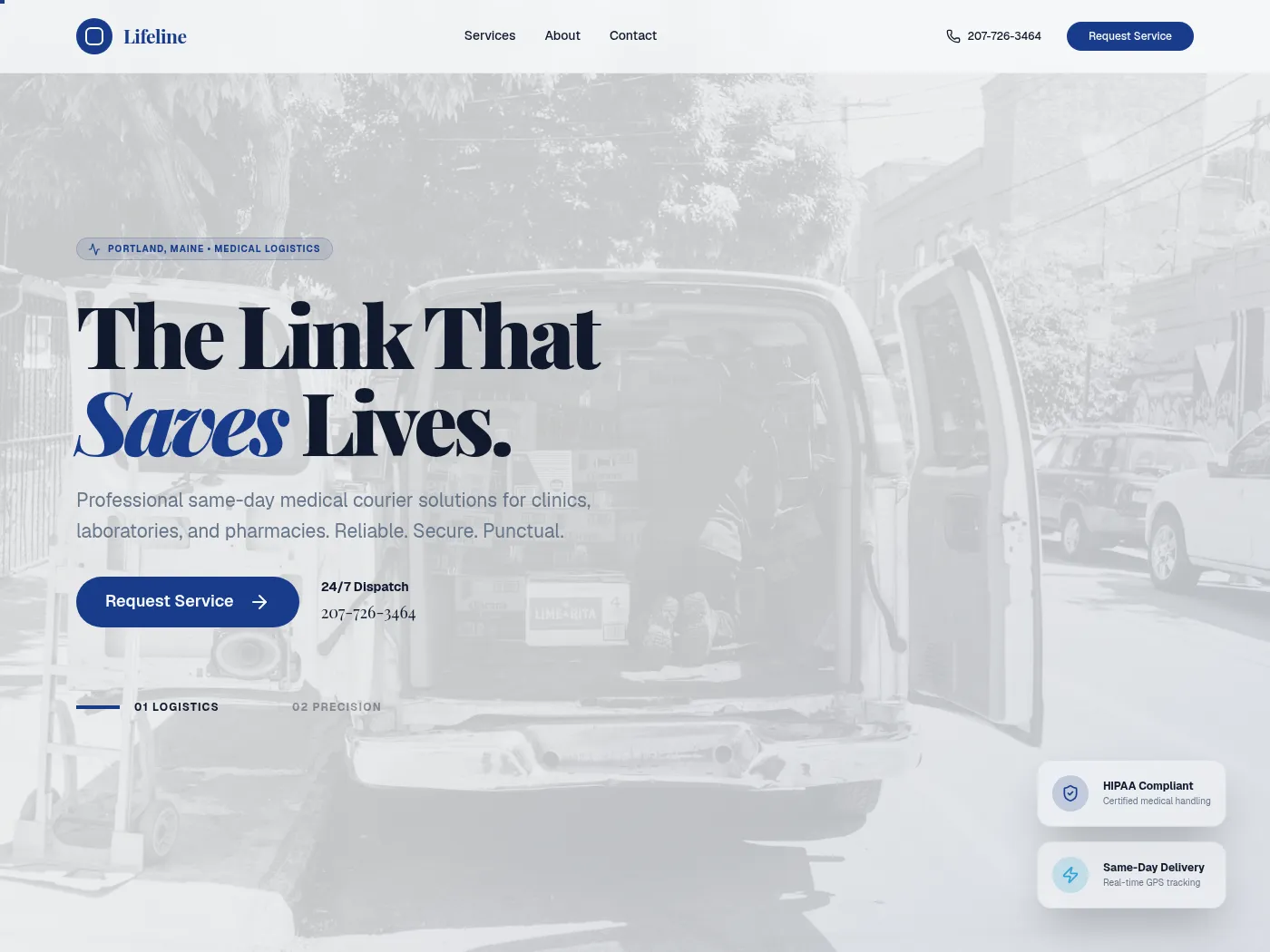 Lifeline Medical Courier Site
