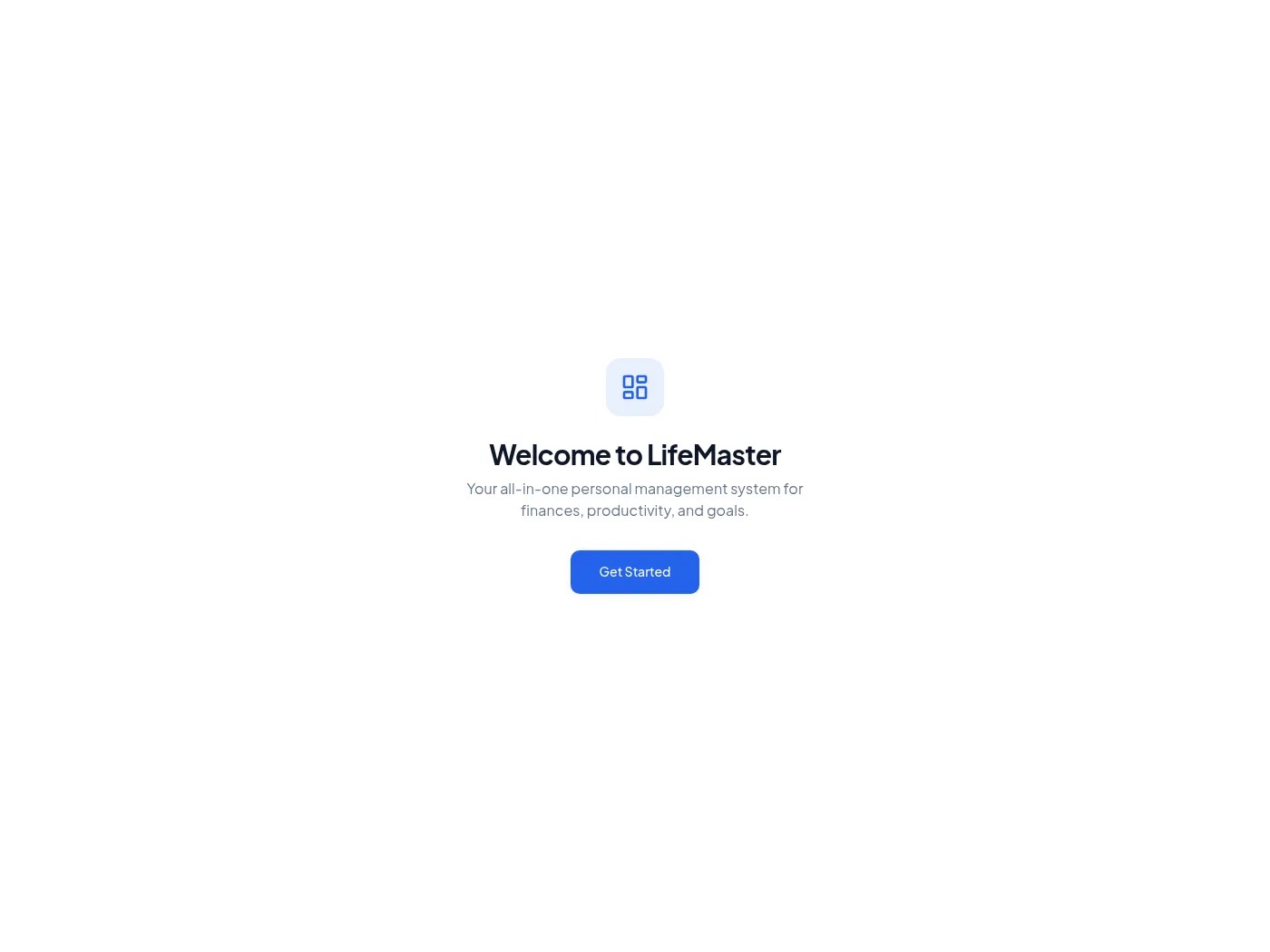 LifeMaster Dashboard