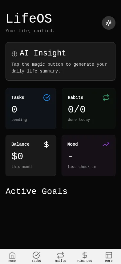 LifeOS Dashboard