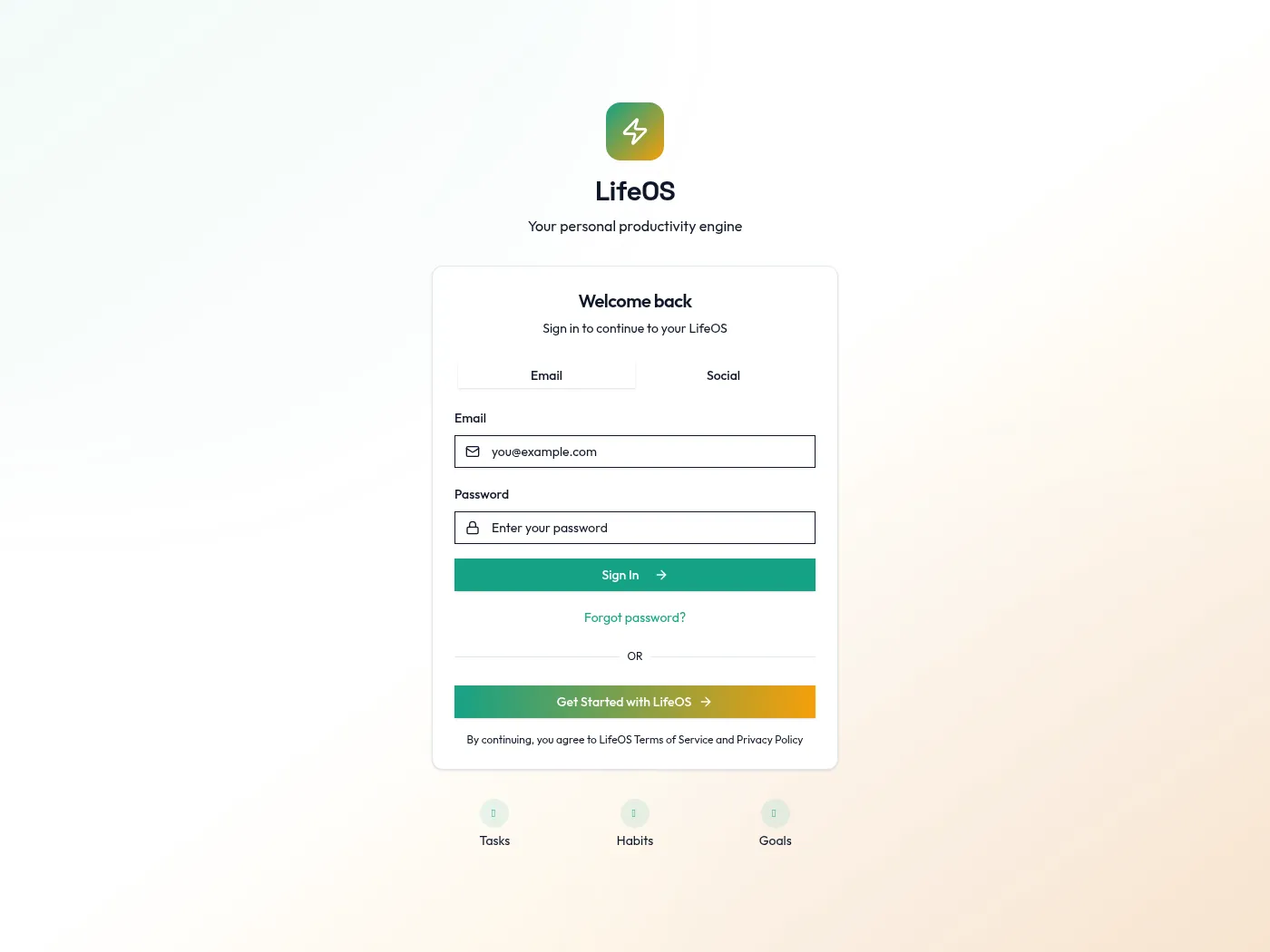 LifeOS Productivity Engine