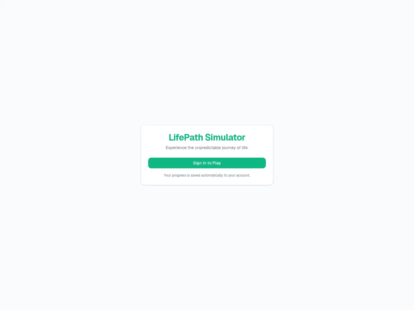 LifePath Simulator