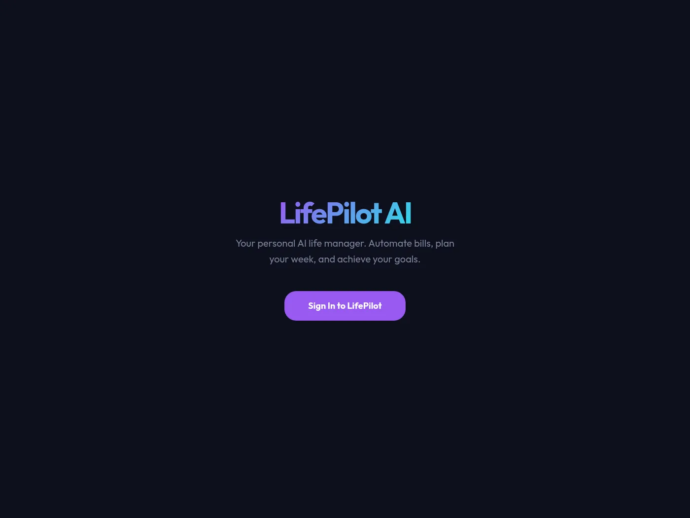 LifePilot AI Manager