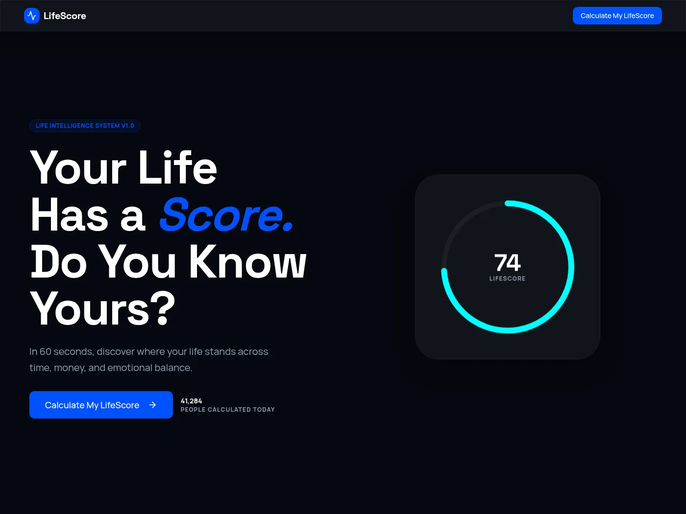 LifeScore Intelligence Platform